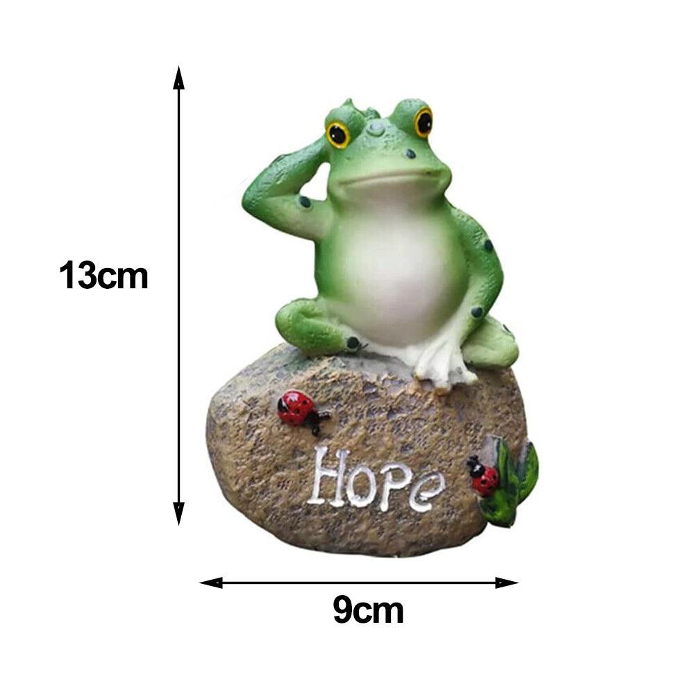 Frogs Garden Statues Frogs Sitting On Stone Sculpt... – Vicedeal