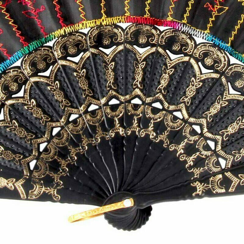 - Vintage Peacock Feather Hand Fan Wave Sequins Fo... – Grandado