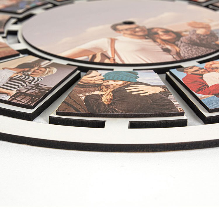 Wood 13 Photo Sublimation Wall Clock – Grandado