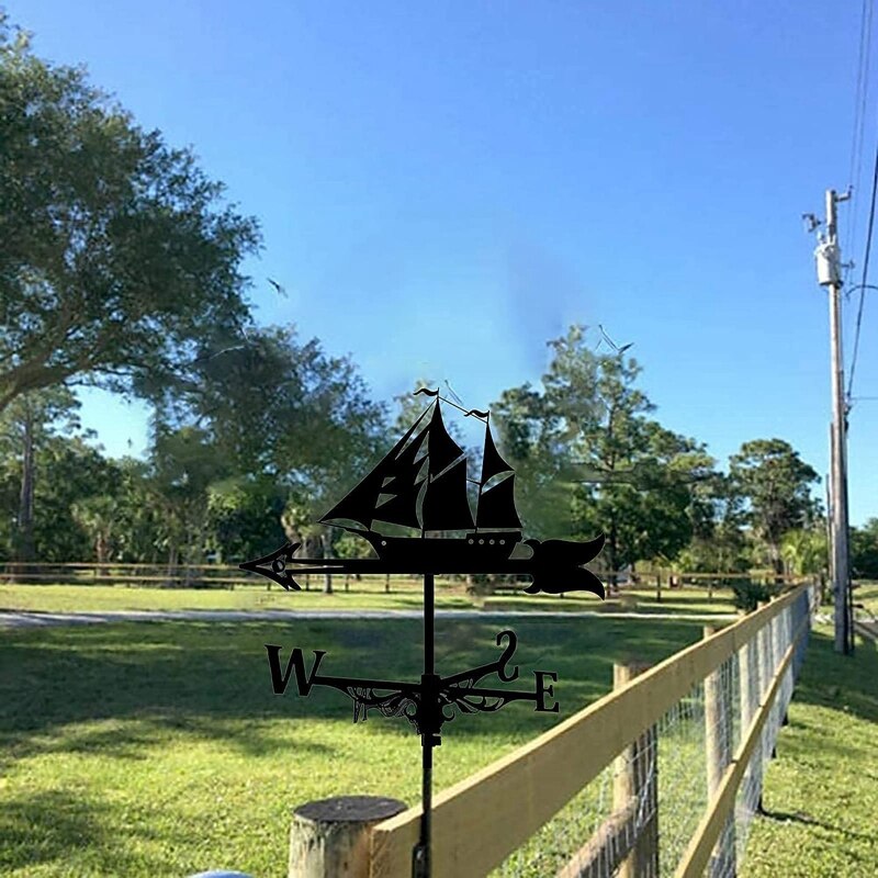 Sailboat Weather Vane - Retro Sailboat Weathervane... – Grandado