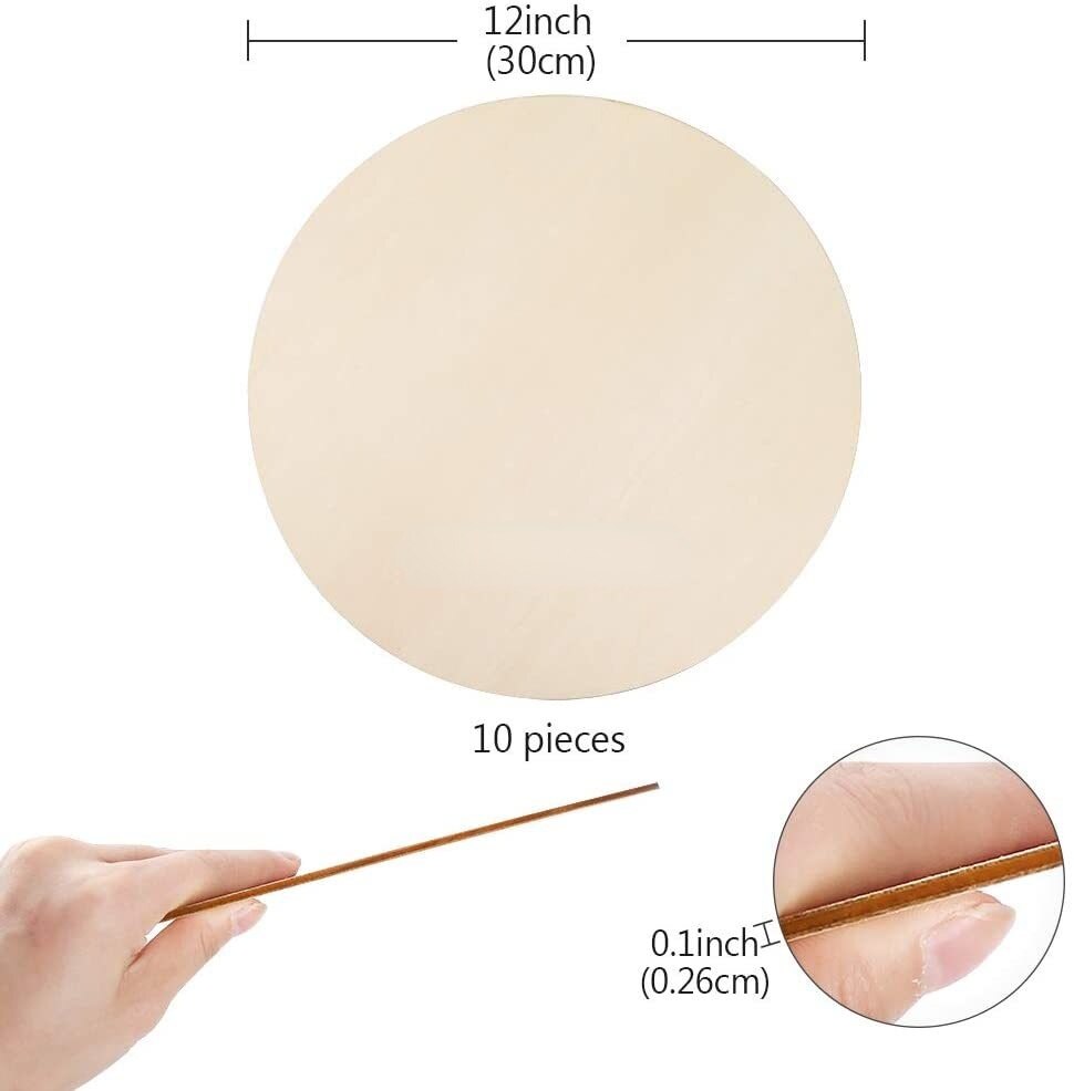 10 Inch Wooden Circles Door Hanger Unfinished Roun... – Vicedeal