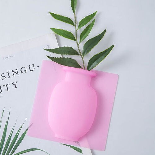 magic vase soft wall hanging vase bathroom wall va... – Vicedeal