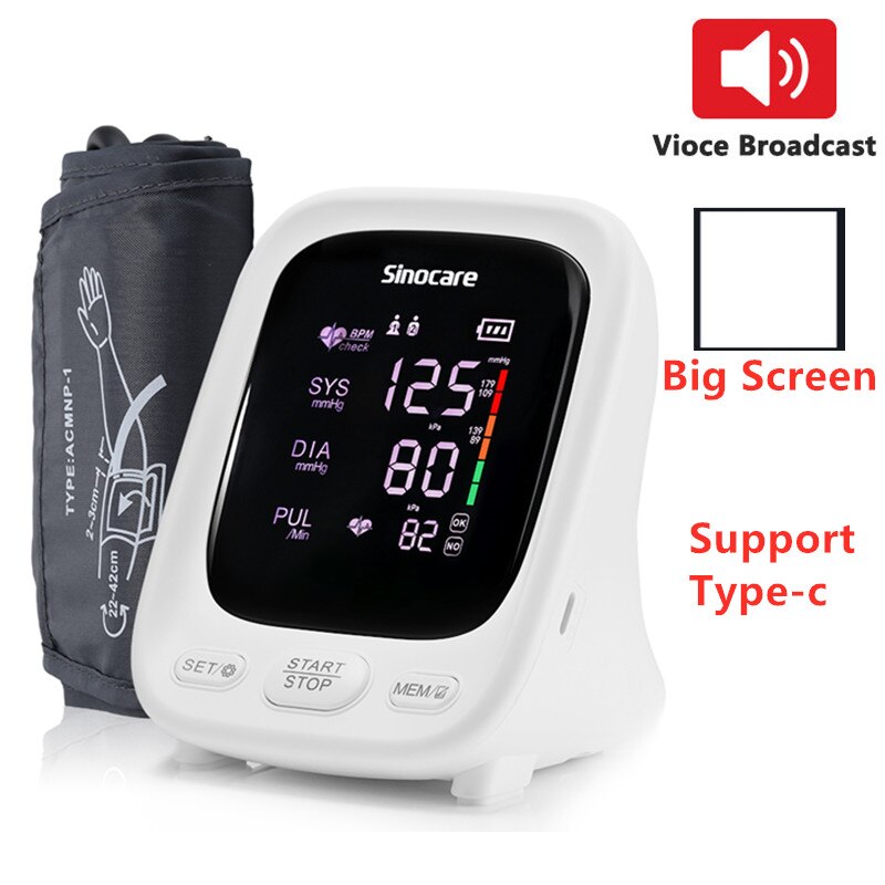 Sinocare Blood Pressure Monitor Tensiometer Upper ... – Grandado