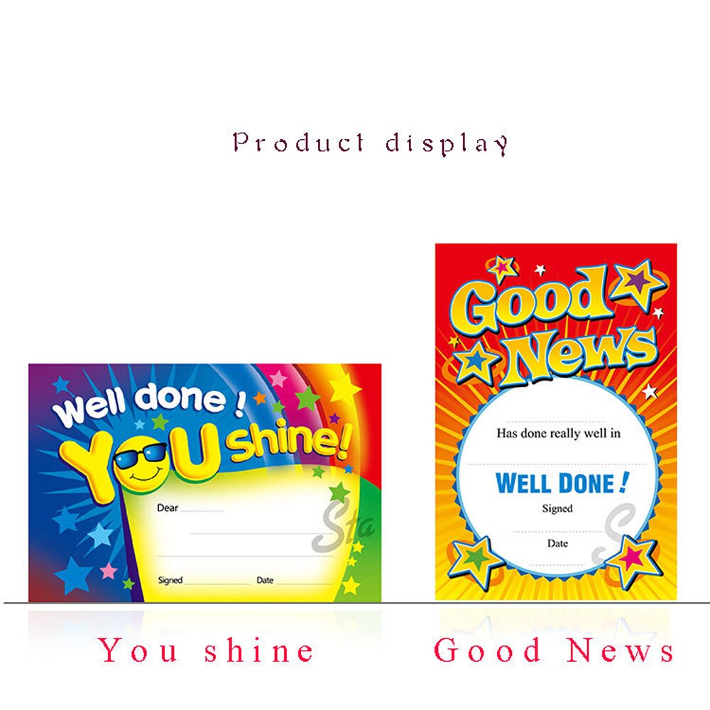 100 Pcs/Lot A5 English Children Award Certificates... – Grandado