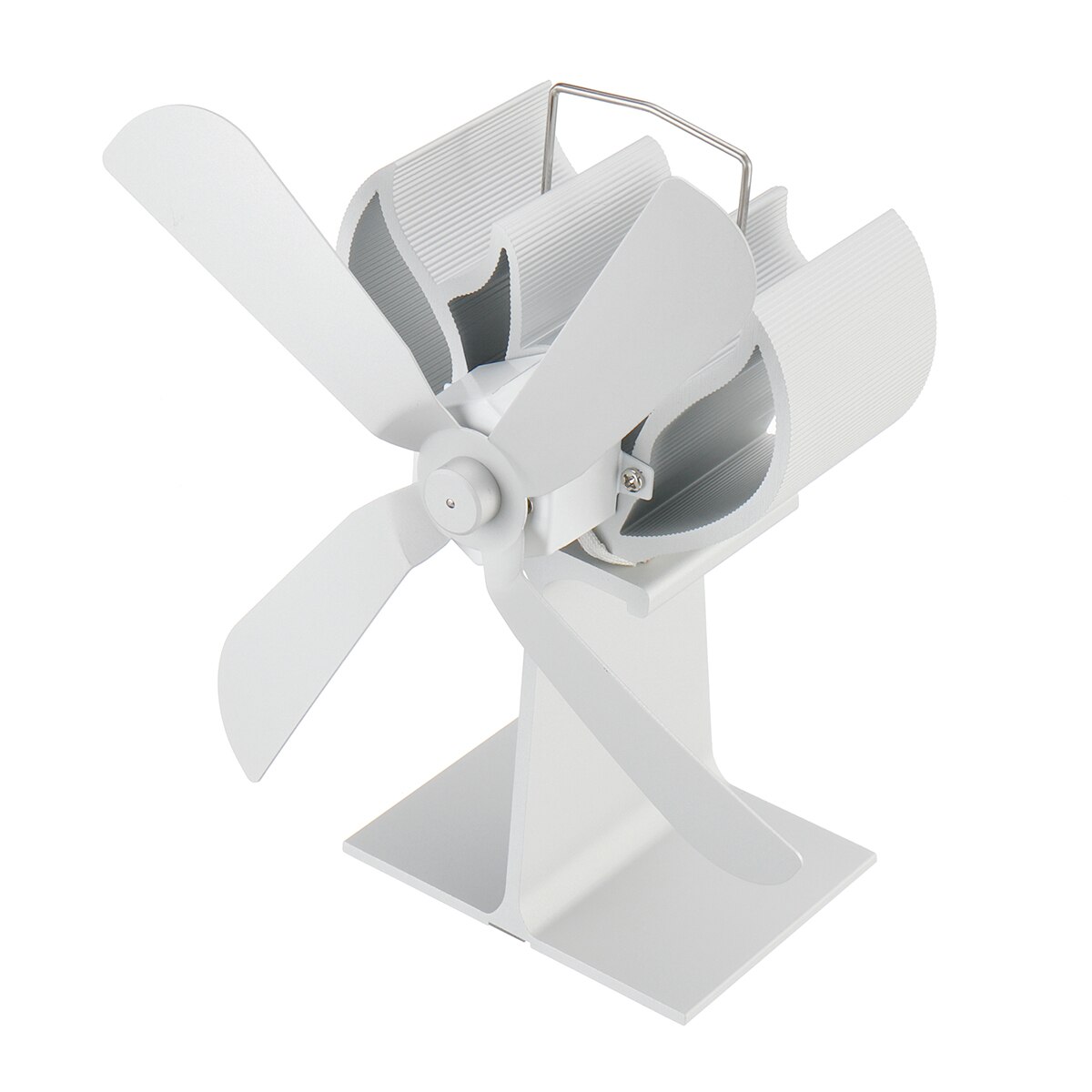 Vit spisfläkt 4- bladig öppen spis fläkt värmedriv... – Grandado