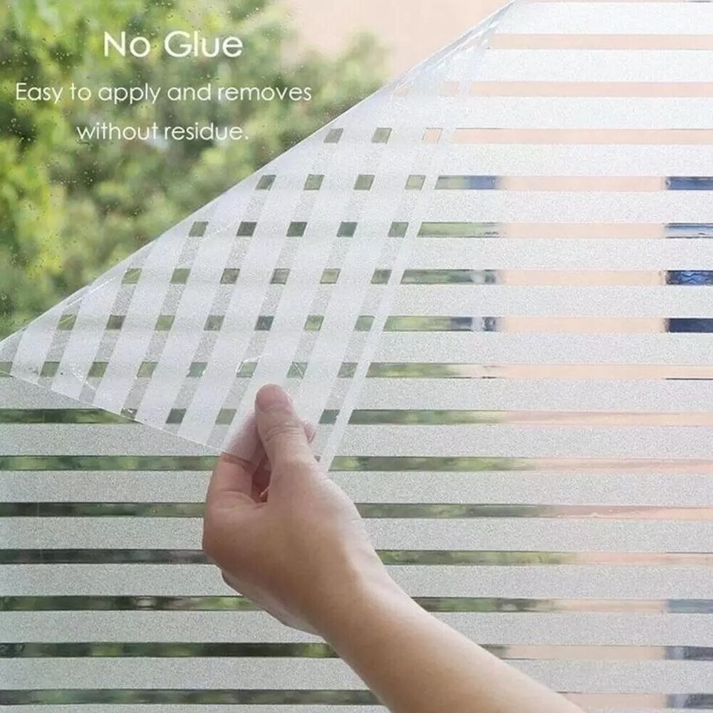 Horizontal Stripe Glass Stickers Office Bathroom D... – Vicedeal