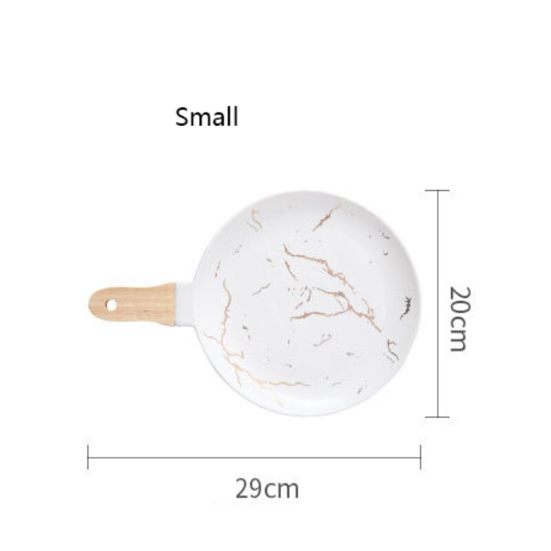 Marmor Streifen Runde Keramik Pizza Pasta Platte K... – Vicedeal