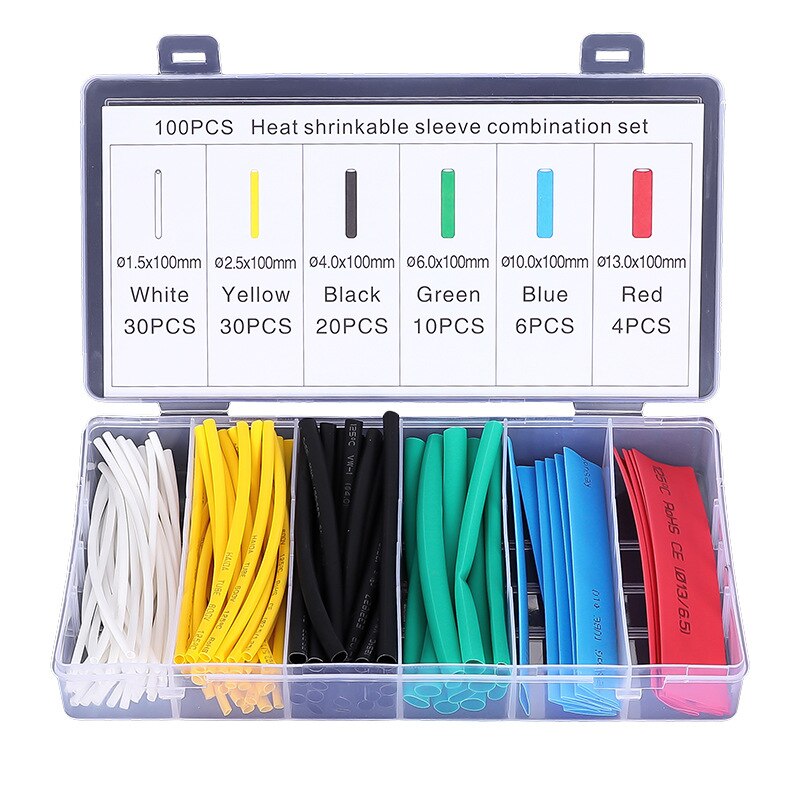 Kleur Krimpkous Tube Boxed 100Pcs Warmtekrimpbare ... – Grandado