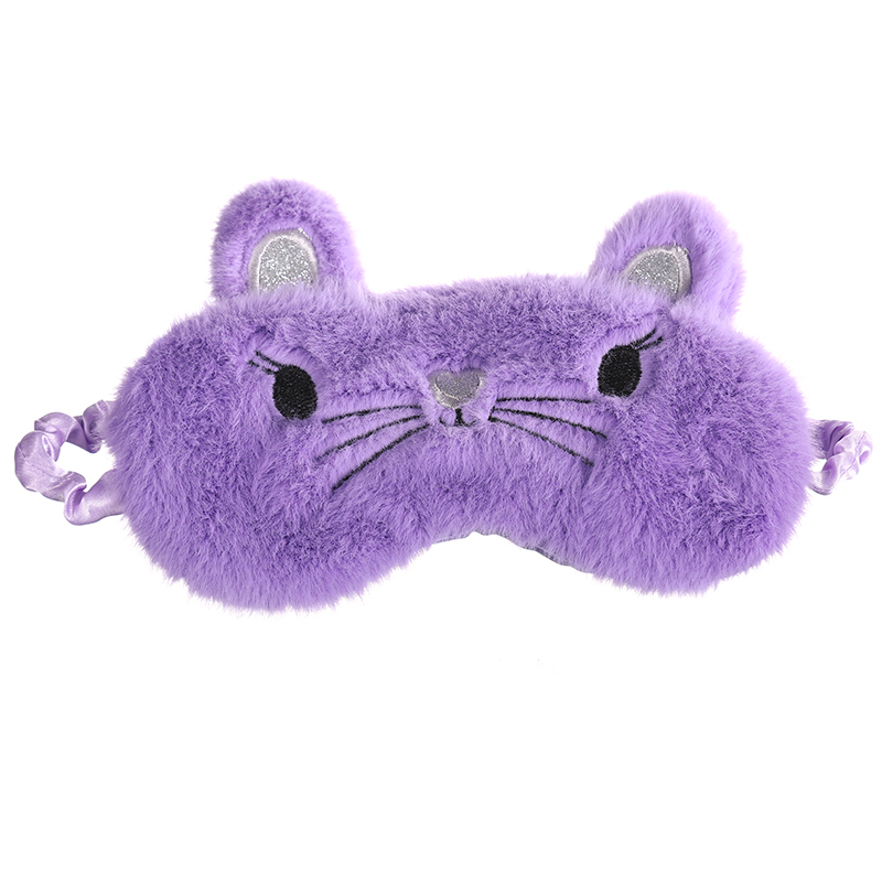 Cartoon Plush Cat Shading Eye Mask Soft Embroidere... – Grandado