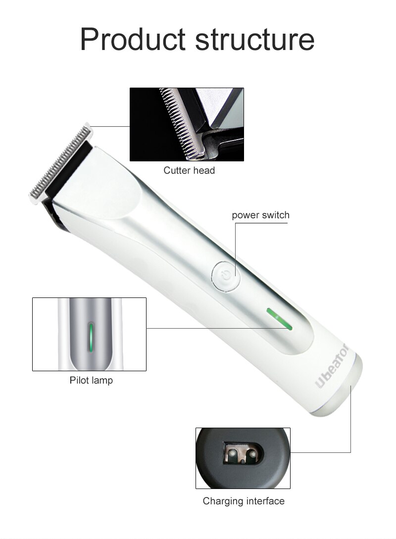 hair clipper 3 blades hair trimmer 100-240V cut el... – Grandado