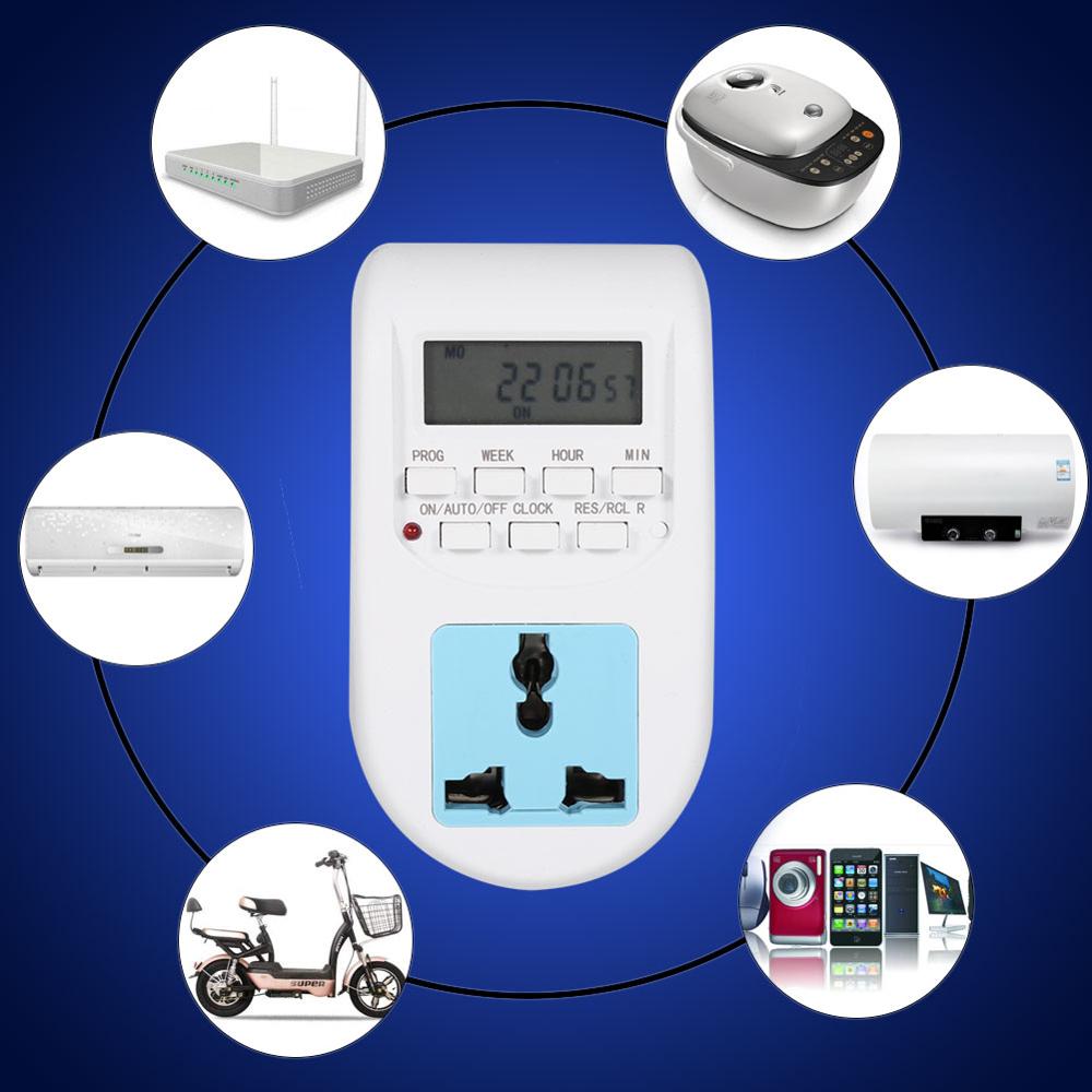 Eu Plug Plug In Programmable Timer Switch Socket 2 Grandado