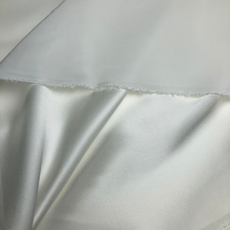 Real Silk 22 MM Off White Spandex Satin Silk Dress... – Vicedeal