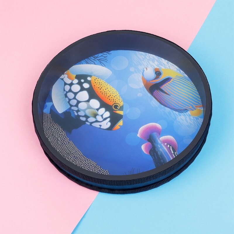 10 Inch Ocean Drum Wooden Handheld Sea Wave Drum P... – Grandado