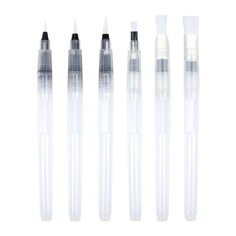 6pcs Water Color Brush Refillable Pen Watercolor C... – Vicedeal
