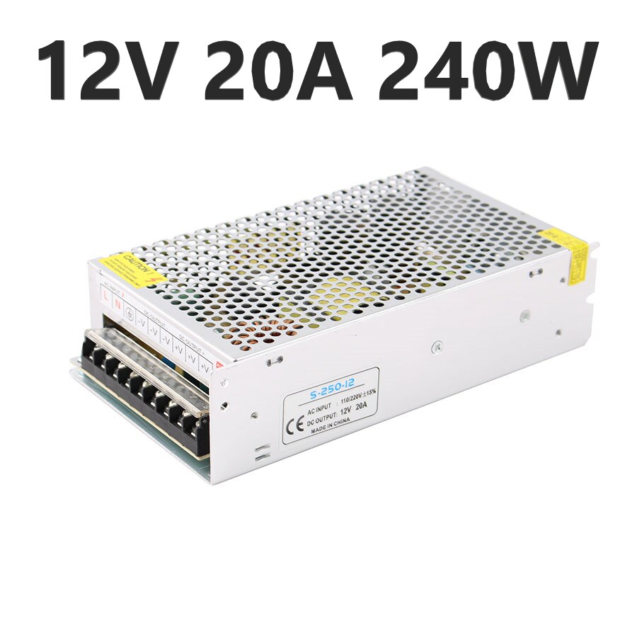 12V Power Supply AC DC 12V 2A 3A 5A 10A 15A 20A AC... – Grandado