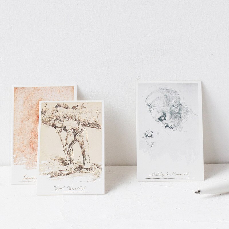 28 Sheets/Set Art Manuscript Series Lomo Card Mini... – Grandado