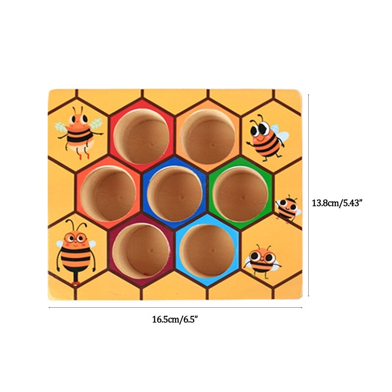 Kids Sorting Color Clamp Bee to Hive Wooden Brain ... – Grandado