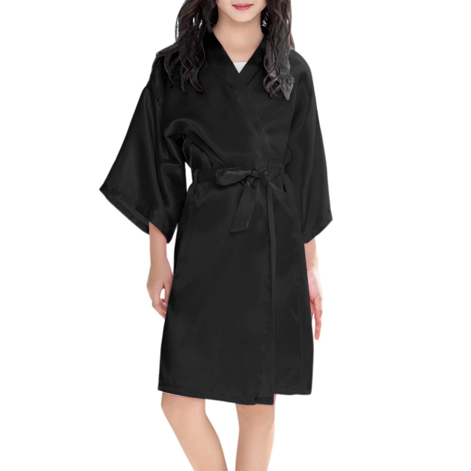 Children Silk Satin Robes Kid Girl Print Summer Ki... – Grandado