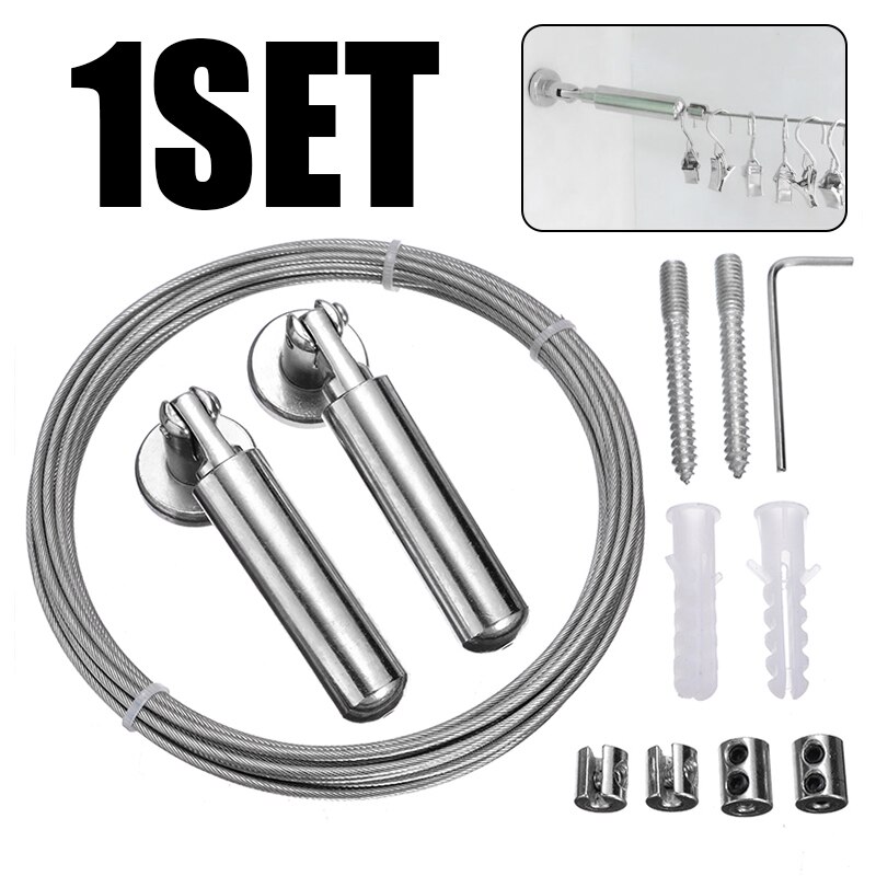 Mayitr Curtain Wire Curtain Wire Rod Set Stainless... – Vicedeal