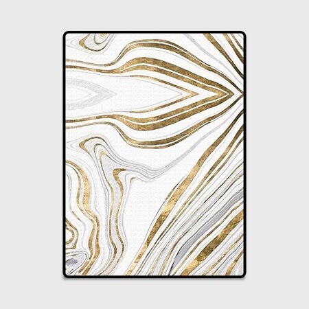 Nordic Minimalist Style Large Carpet Gold Gray Str... – Grandado