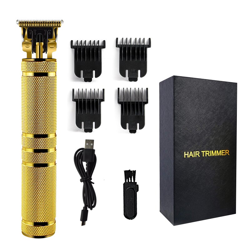 USB Bald Head Hair Clipper Rechargeable Gold Trimm... – Grandado