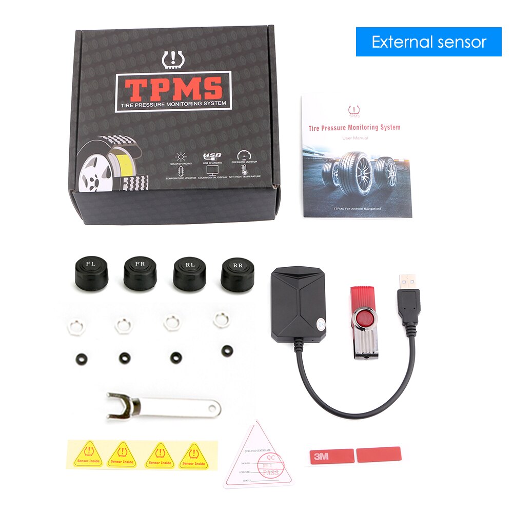 Android USB Solar Power TPMS Car Tire Pressure Ala... – Vicedeal