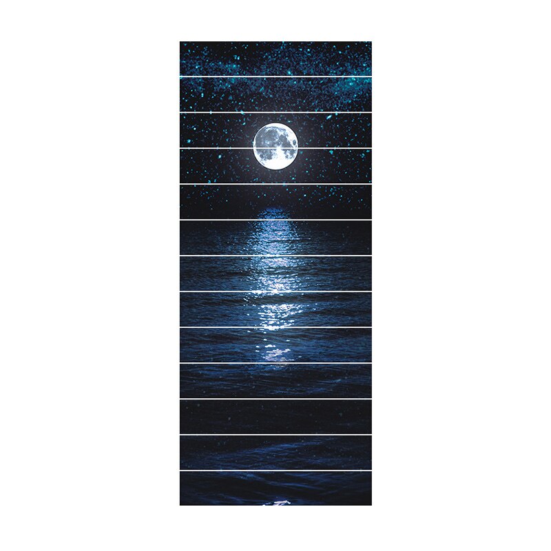 PVC wallpaper Bright moon at sea Star sea landscap... – Grandado