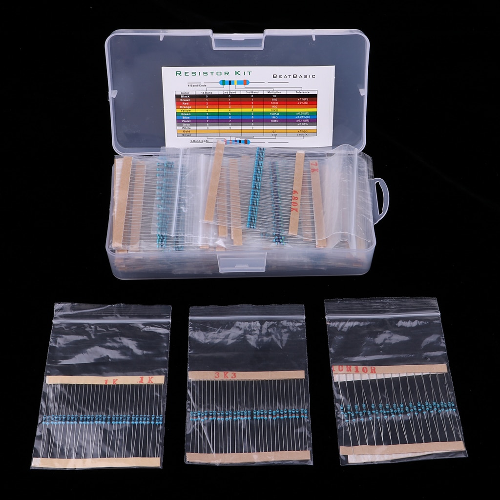 38 Values 1% Tolerance Resistor Kit Assortment 0 O... – Vicedeal