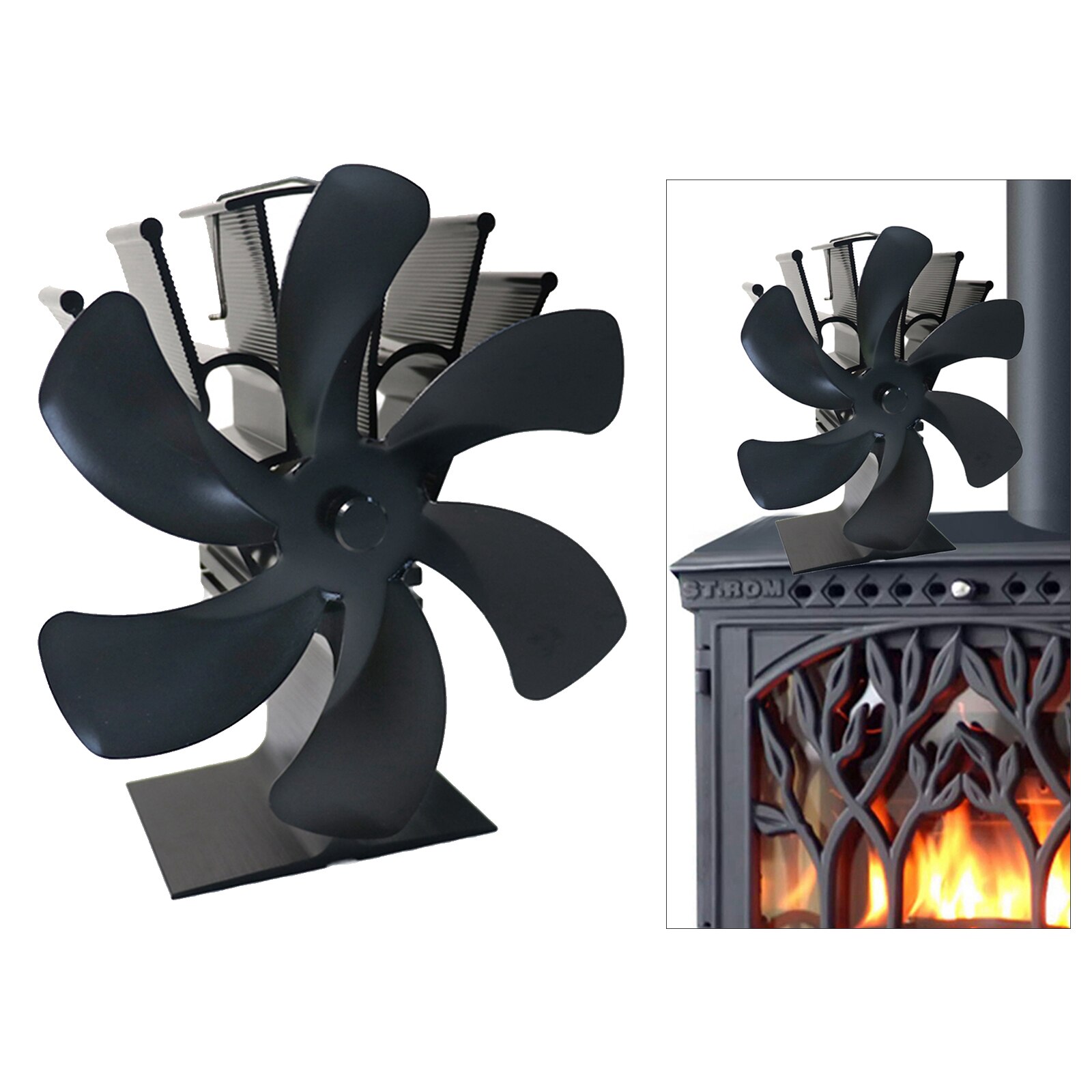 Appliances Thermal Power Fireplace Fan Heat Powere... – Vicedeal