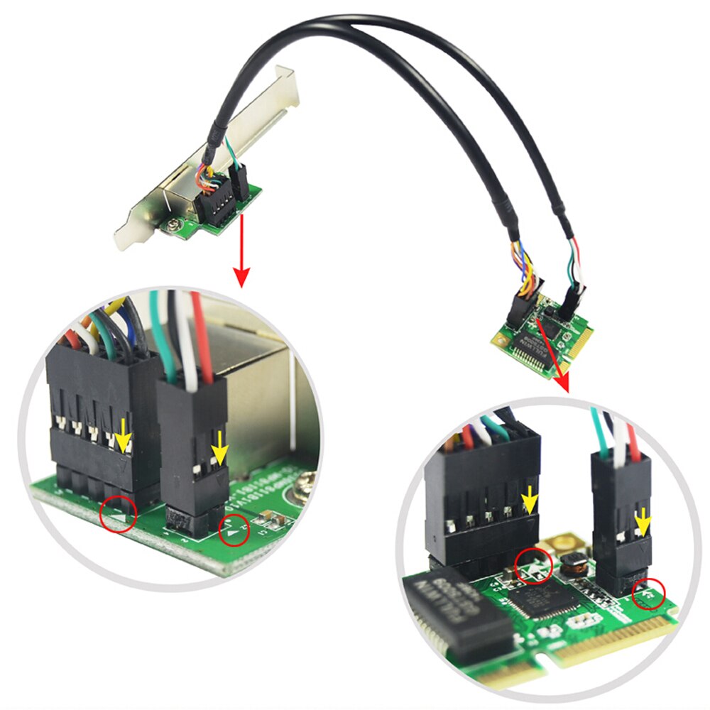 Mini PCIE 2 Port Gigabit Netzwerk Karte Mini PCI-e... – Vicedeal