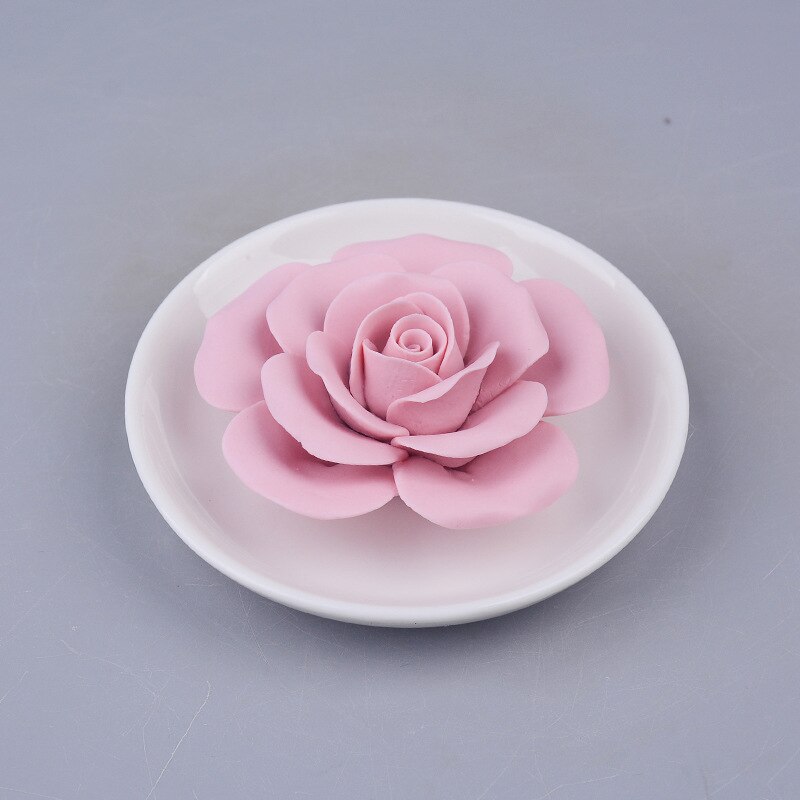 1pcs Pink Ceramic Rose Flower Handmade Ceramic Flo... – Grandado