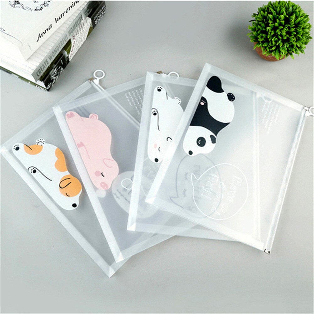 A4 Transparent File Bag File Folder Cute Pen Bag K... – Vicedeal