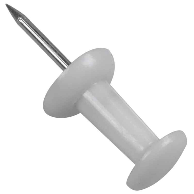 Plastic Head Push Pins Color White Pack of 100 – Grandado