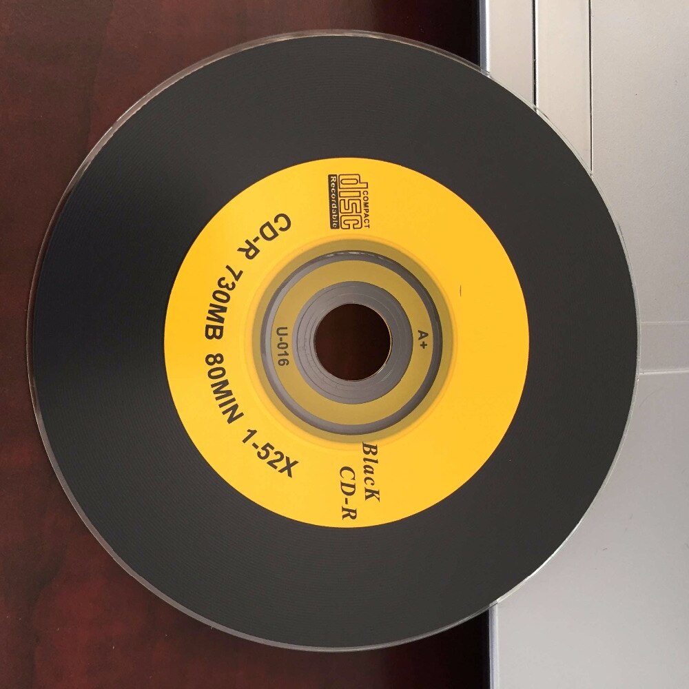 5 Discs 700 Mb 52X Zwart En Geel Leeg Gedrukt CD-R... – Vicedeal