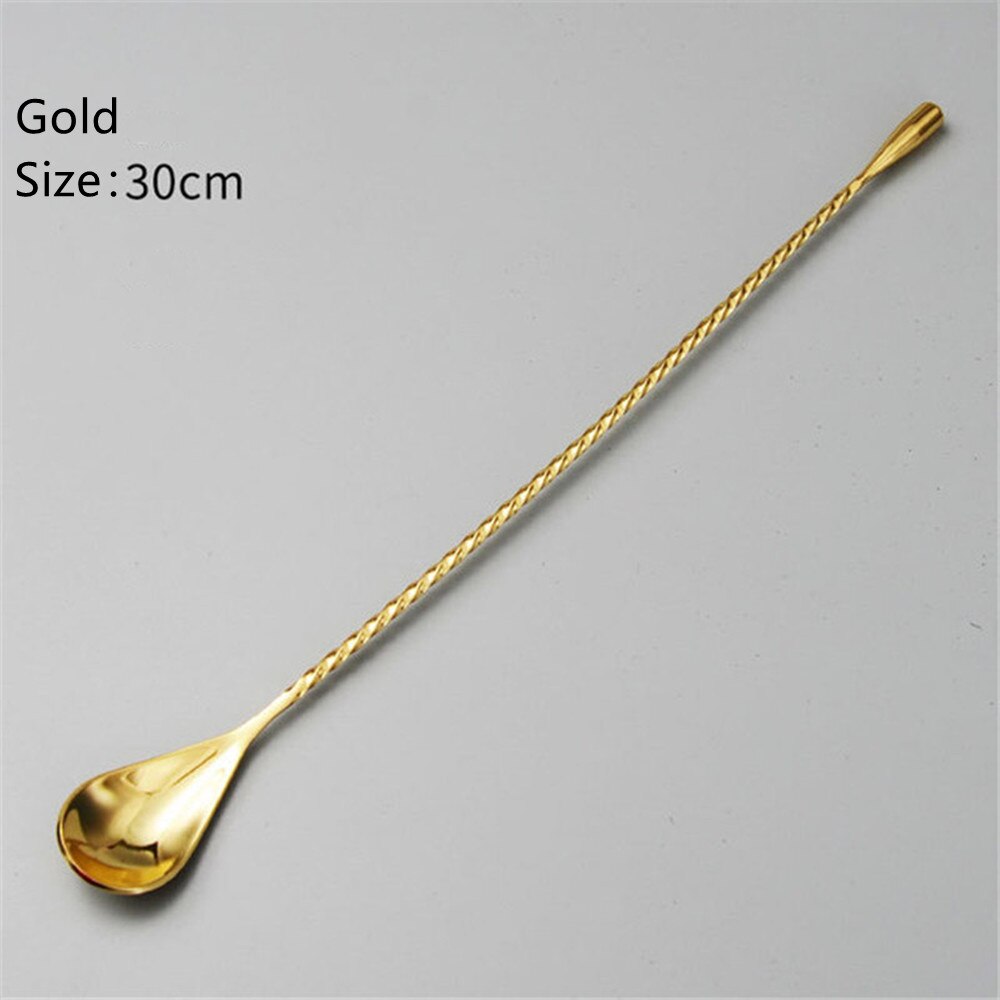 4 Colors Stainless Steel Mixing Cocktail Spoons Wi... – Vicedeal