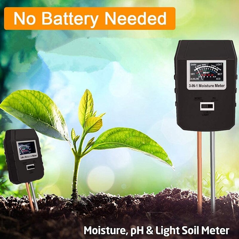 Soil PH Meter,Large Screen Soil Moisture/Sunlight/... – Grandado