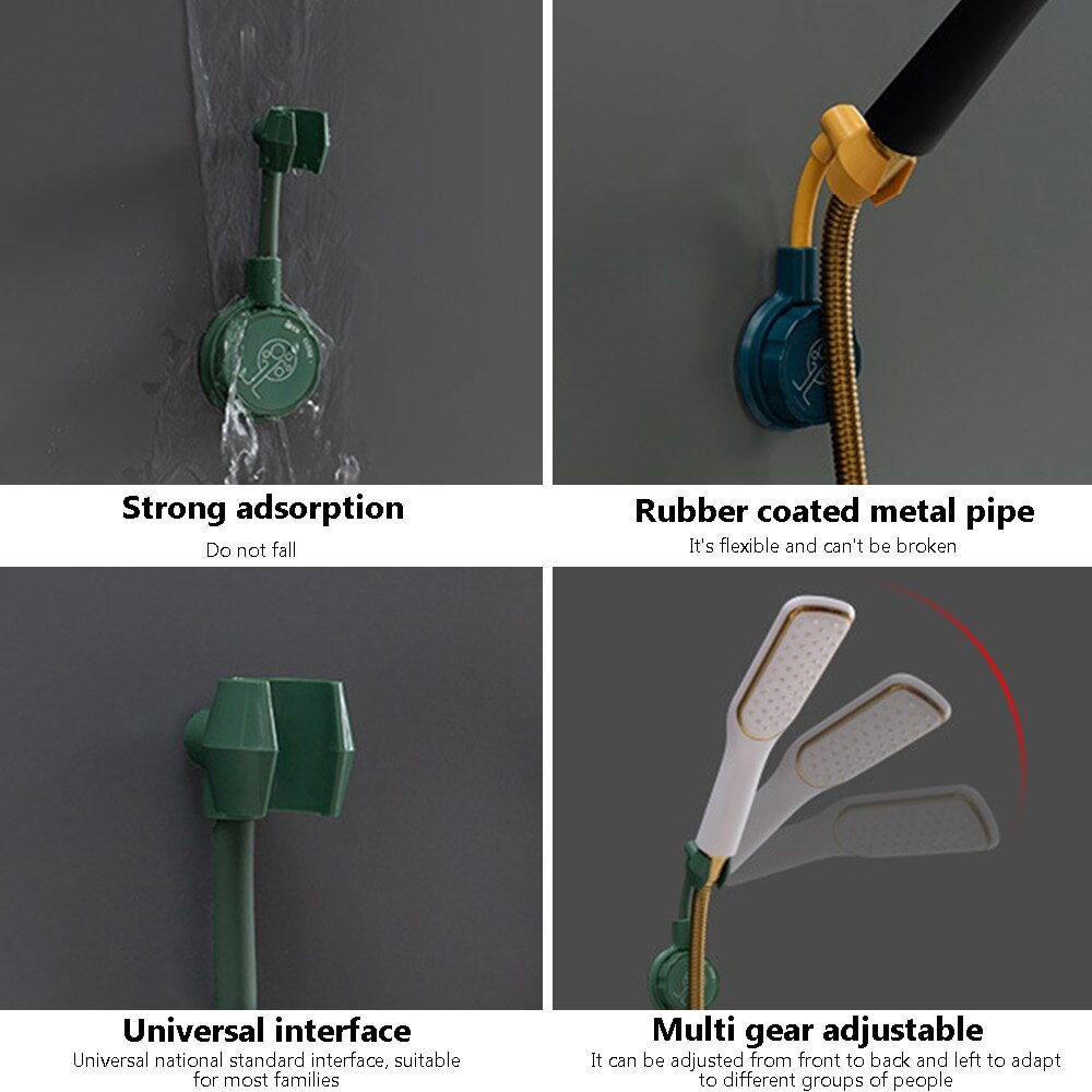 360 ° Sucker Verstelbare Badkamer Douchekop Houder... – Grandado