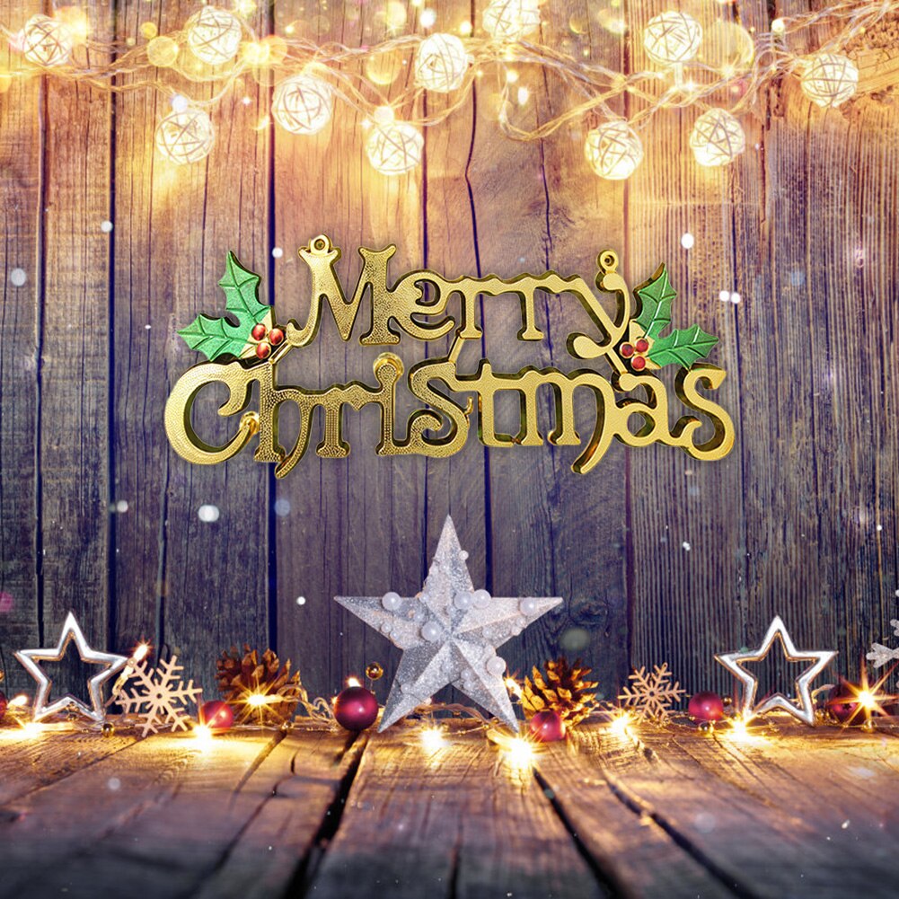 Novelty Merry Christmas Letter Plaque Xmas Tree To... – Grandado