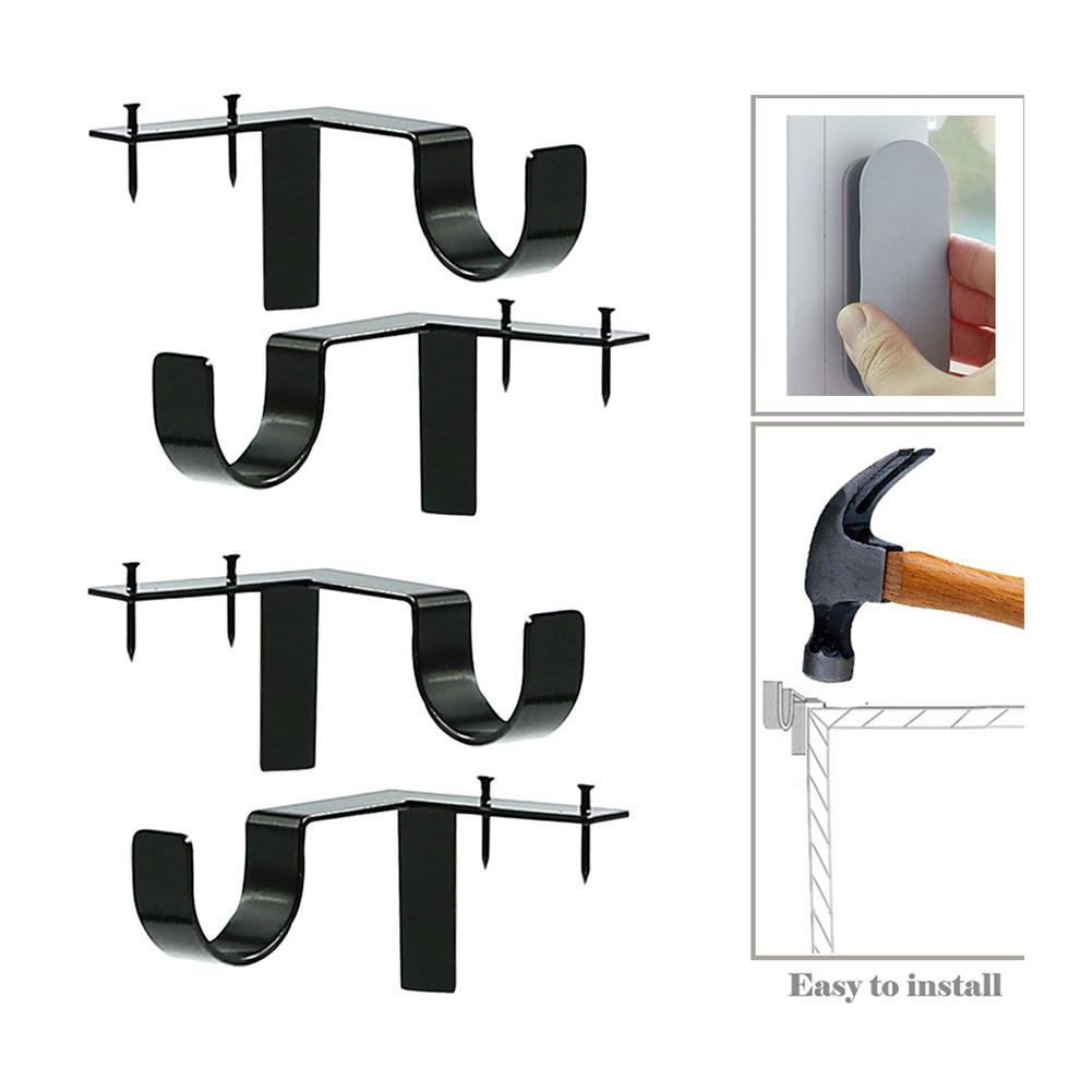 2pcs Roman Pole Bracket Curtain Rod Brackets Drill... – Grandado