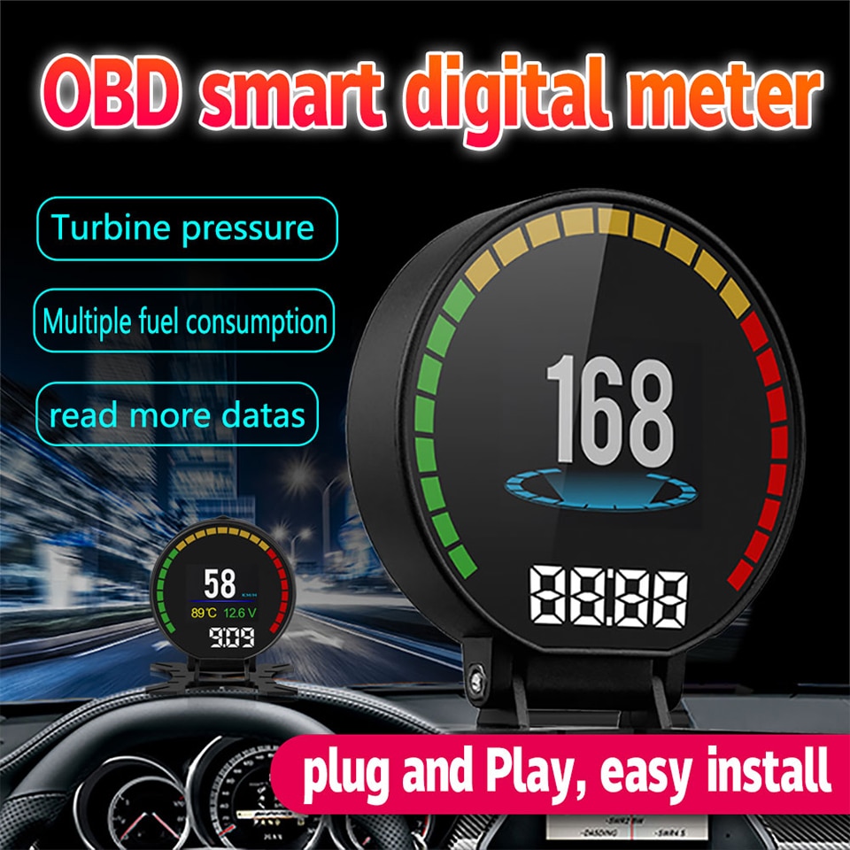 OBD METER OBD2 HUD Digital Speed P15 Water Tempera... – Grandado