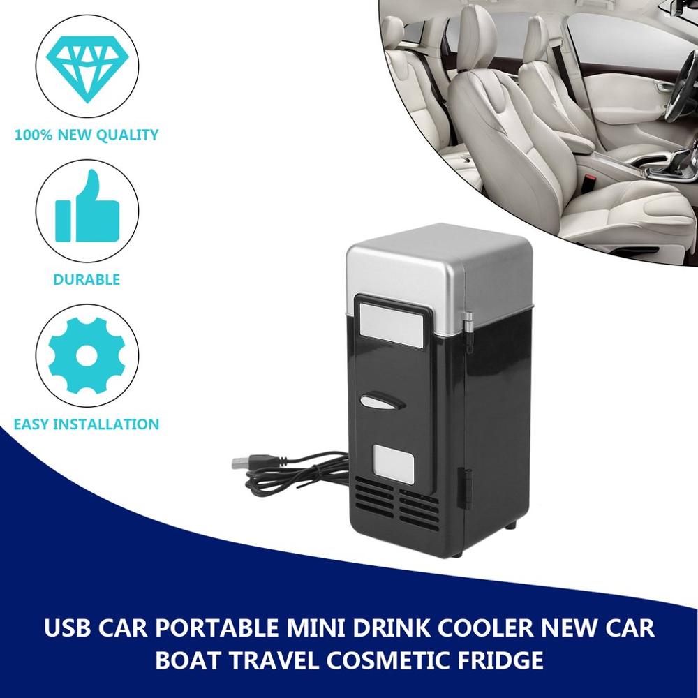 Black ABS 5V 10W USB 19.4x9x9cm Car Mini Fridge Ca... – Vicedeal