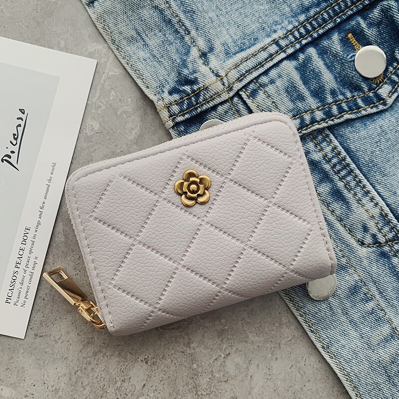 Ladies Wallet Zipper Mini Coin Purse Lychee Patter... – Grandado