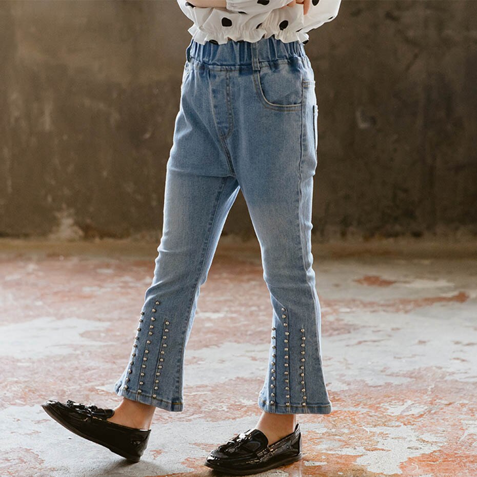 Jean fille solide enfants fille jean Style décontr... – Grandado