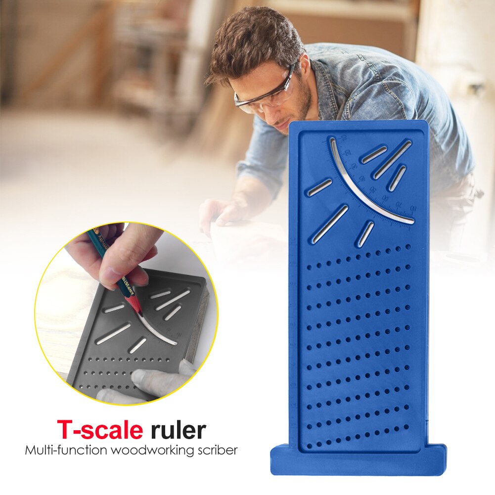 T-Shaped Woodworking Ruler Measuring Ruler Hole Ho... – Grandado