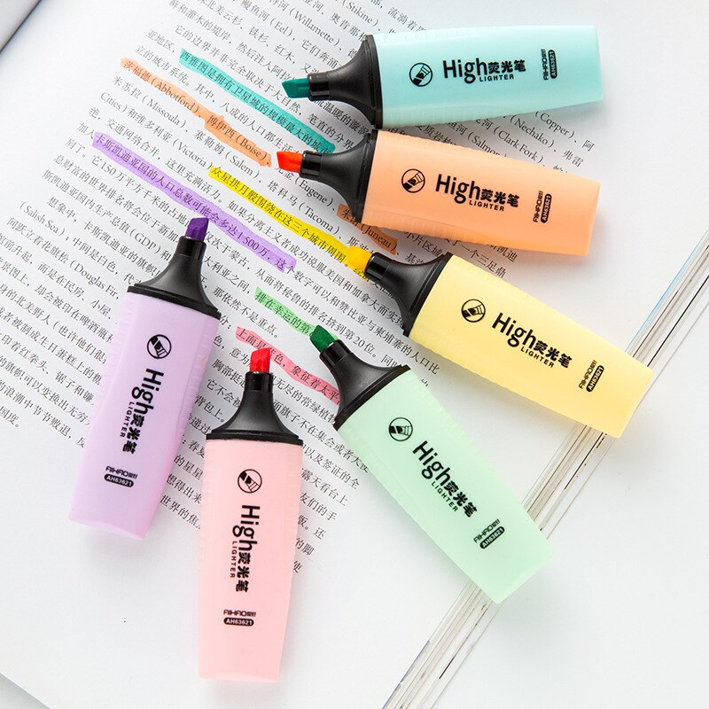 Macaroon Color Mini Highlighter Fluorescent Pen Pa... – Grandado
