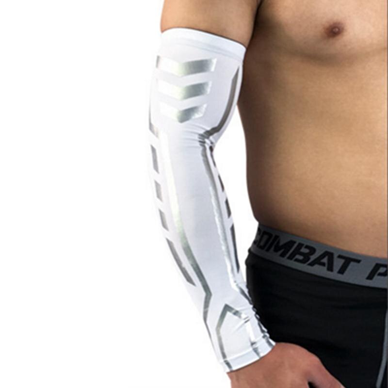 Men Elastic Cycling Arm Sleeves Compression Arm Wa... – Grandado