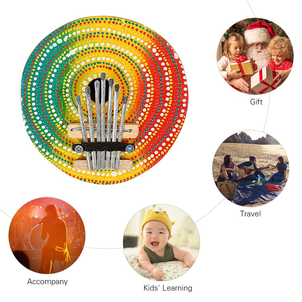 7 Keys Colorful Thumb Piano Kalimba Mbira Finger P... – Grandado