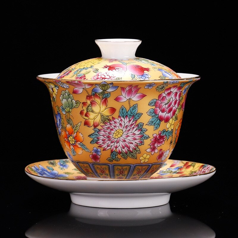 China Gaiwan 200ml Ceramic Tea Tureen Porcelain Te... – Grandado
