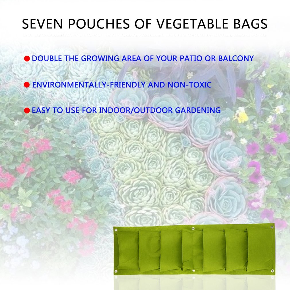 Green Vertical Garden Planter Wall-mounted Plantin... – Grandado