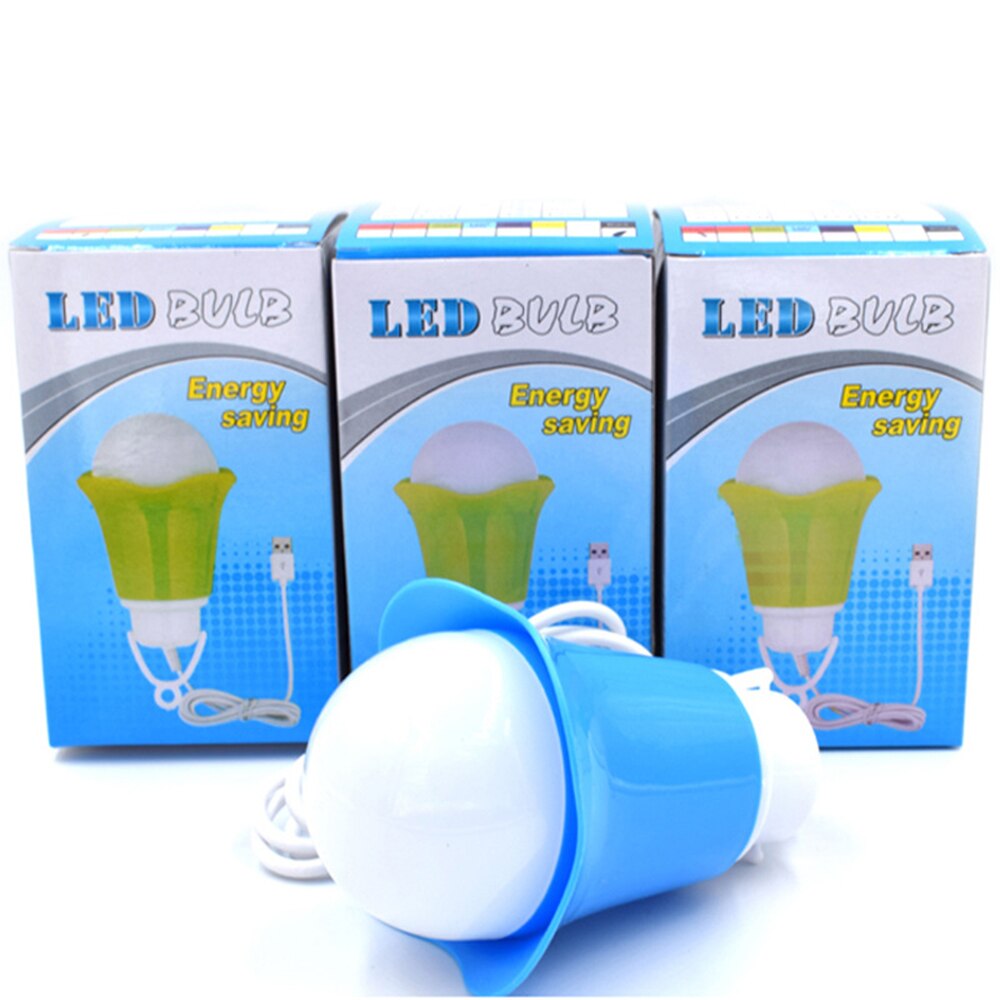 5v ledede 5w usb pære lys bærbare camping lys hæng... – Grandado
